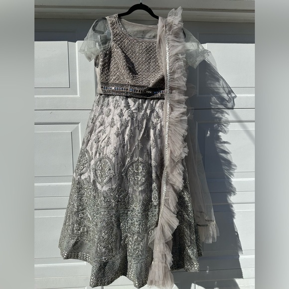 Lehengas | Silver Fancy Embellished Lengha Choli | Poshmark